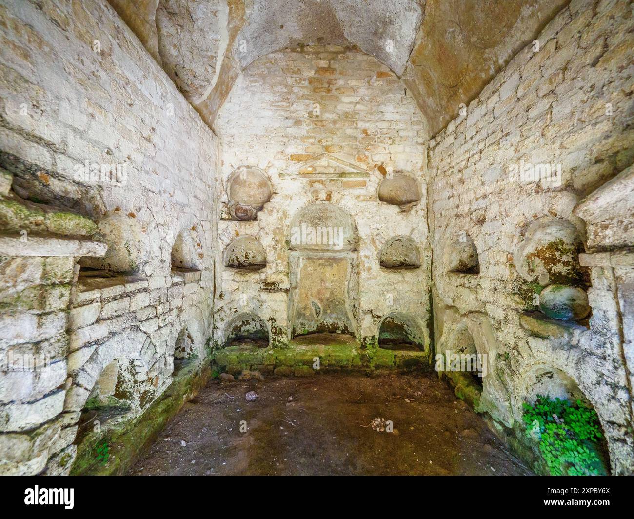 Funerary niches of a burial building in the Necropolis of Portus in the ...
