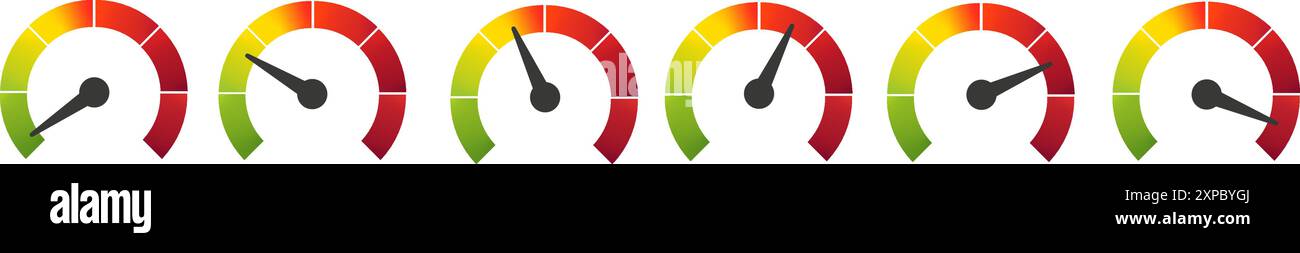 Risk meter. Risk concept on speedometer, vector Stock Vector Image ...