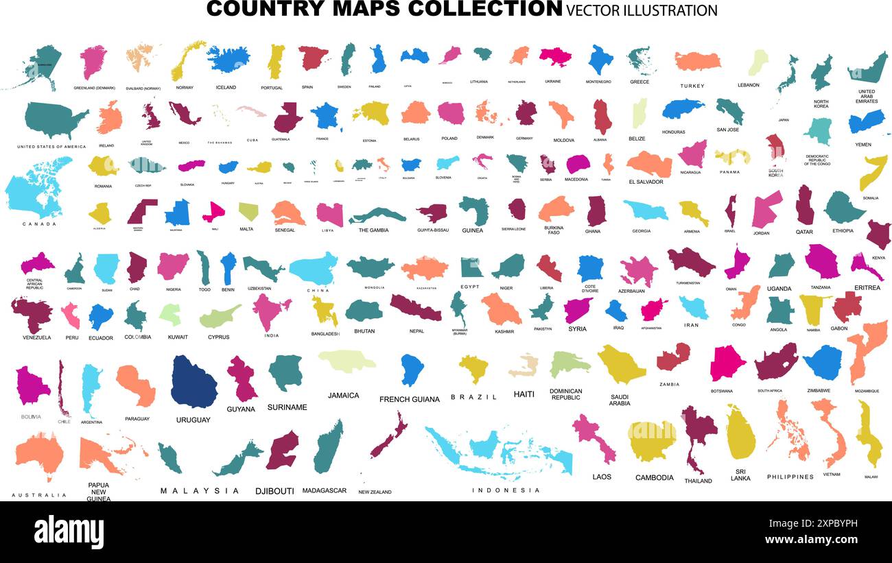Complete Countries Map of the World Perfect Icons . Every single ...