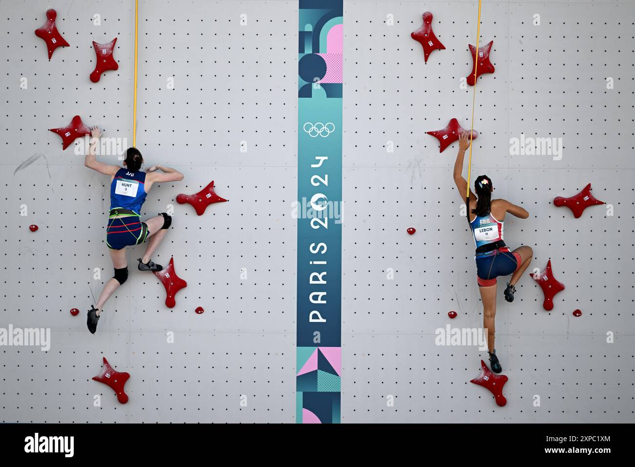 Le Bourget, France. 05th Aug, 2024. Olympia, Paris 2024, climbing speed ...