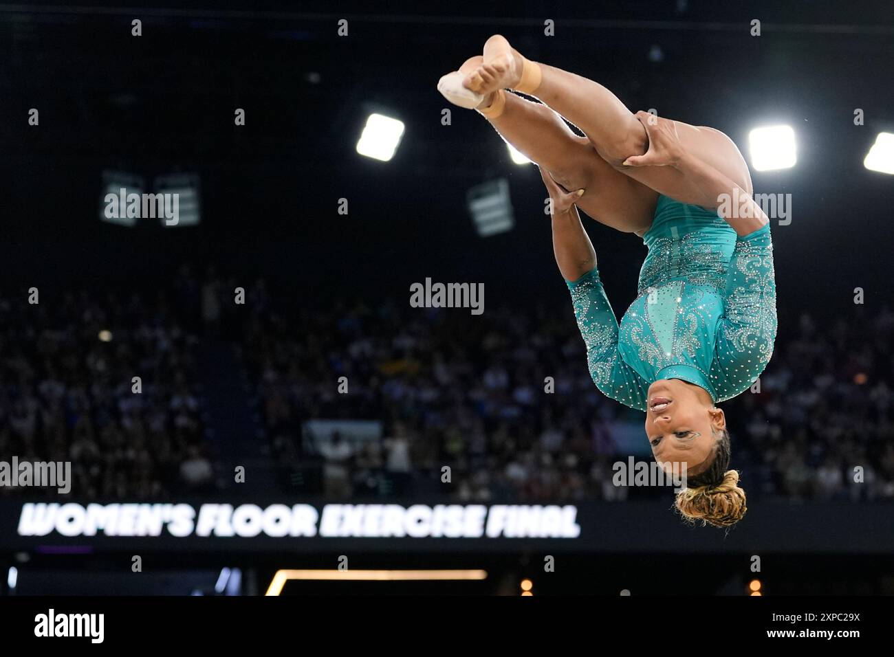 Rebeca Andrade, of Brazil, competes during the women's artistic ...