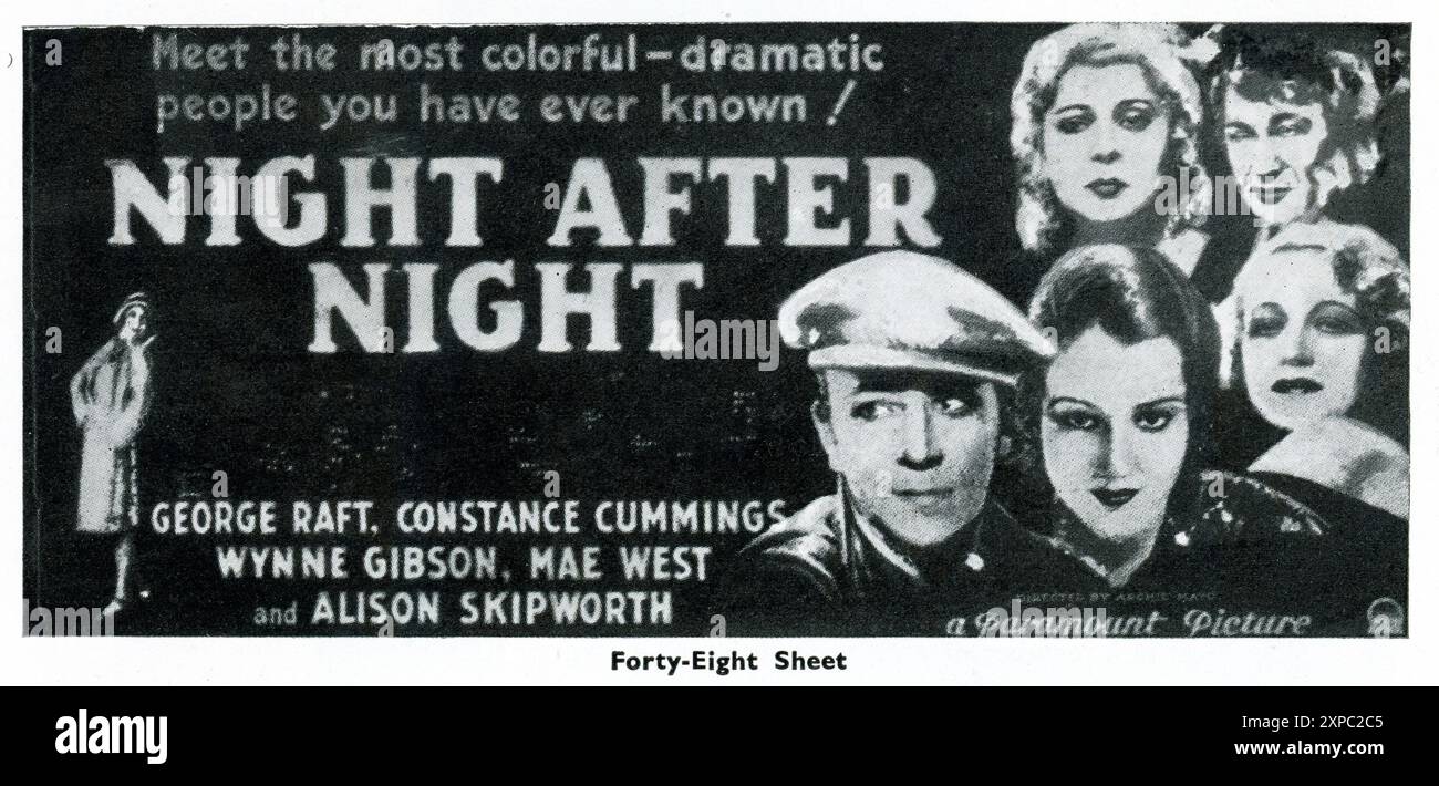 GEORGE RAFT CONSTANCE CUMMINGS WYNNE GIBSON MAE WEST and ALISON ...