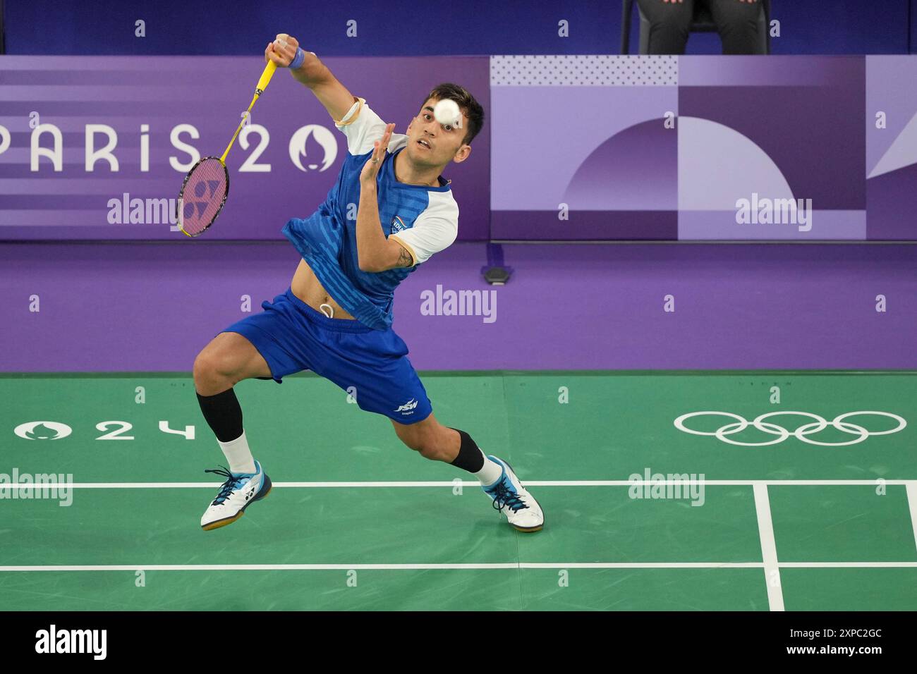 India's Lakshya Sen plays against Malaysia's Lee Zii Jia during their ...