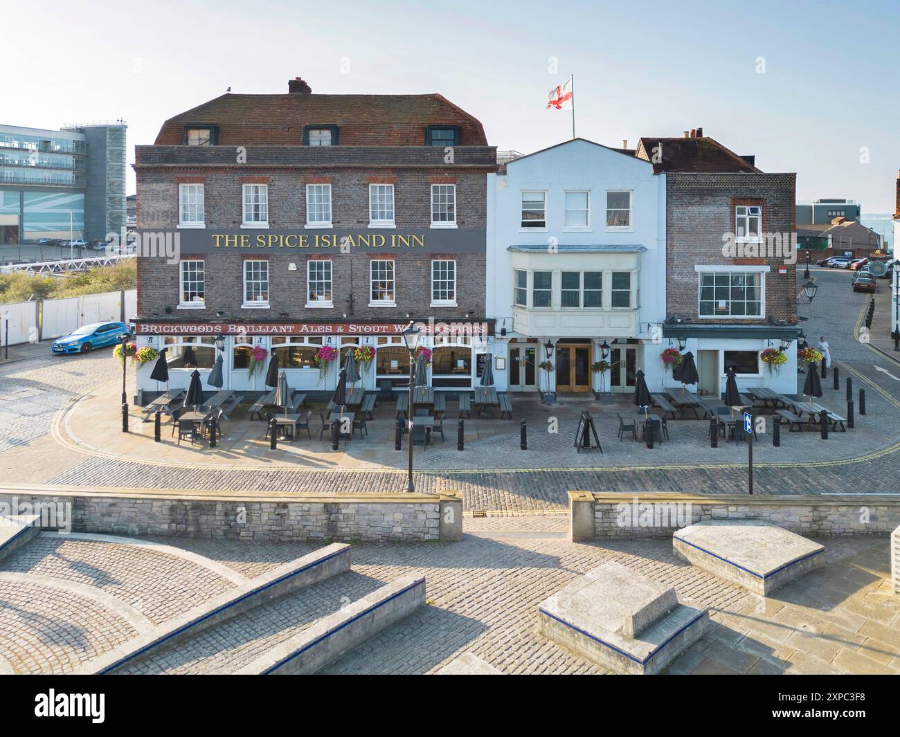 aerial view of spice island in old portsmouth on the hampshire coast ...