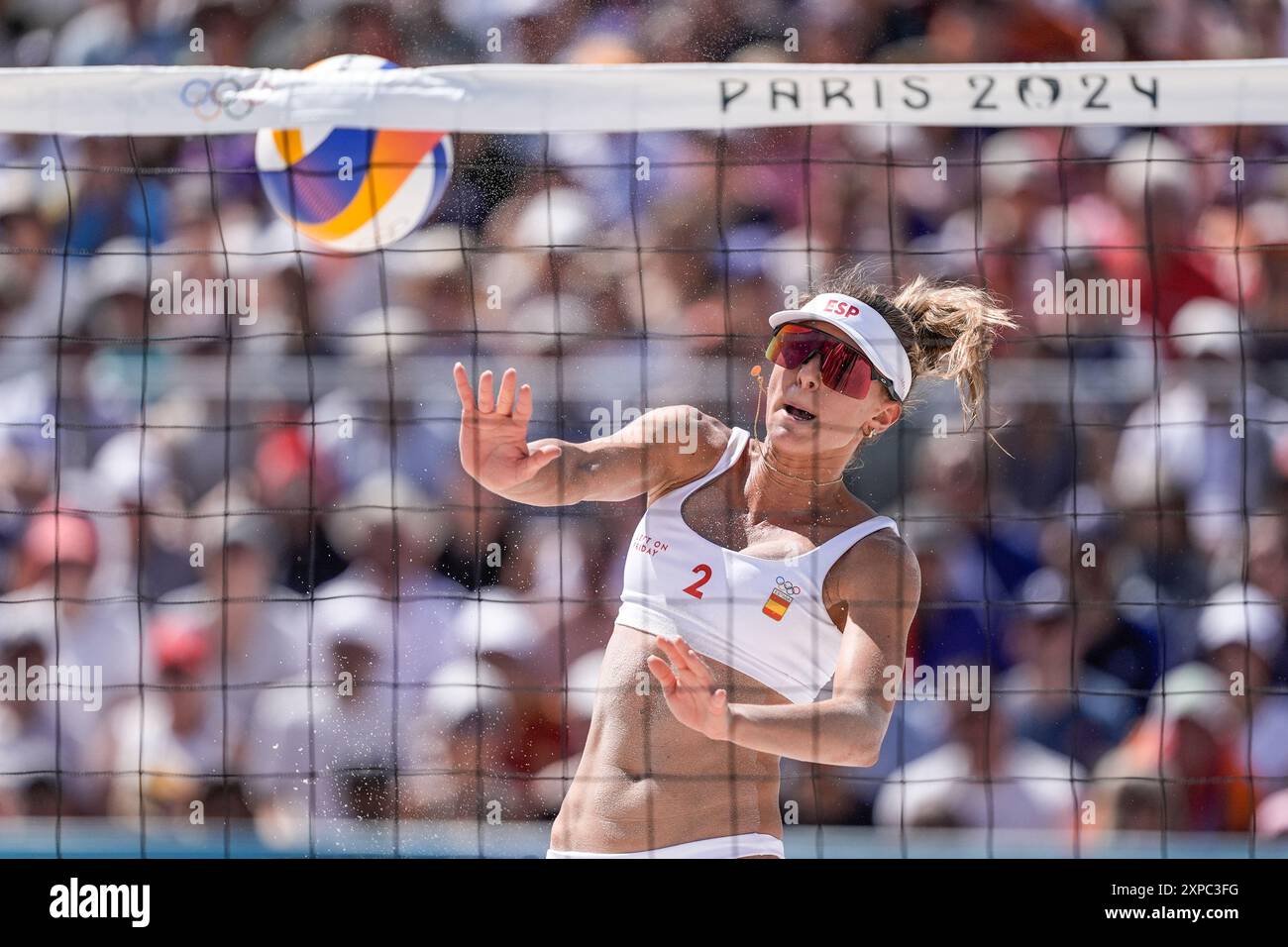 Tania Moreno Matveeva of Spain in action during her match with Daniela ...