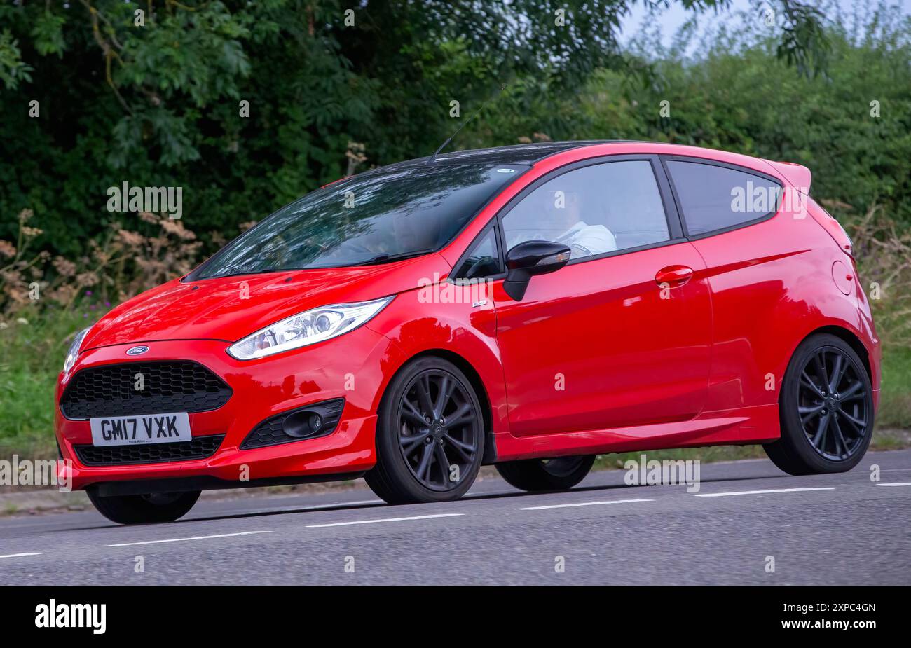 Whittlebury,Norhants,UK - Aug 4th 2024. 2017 red Ford Fiesta car ...