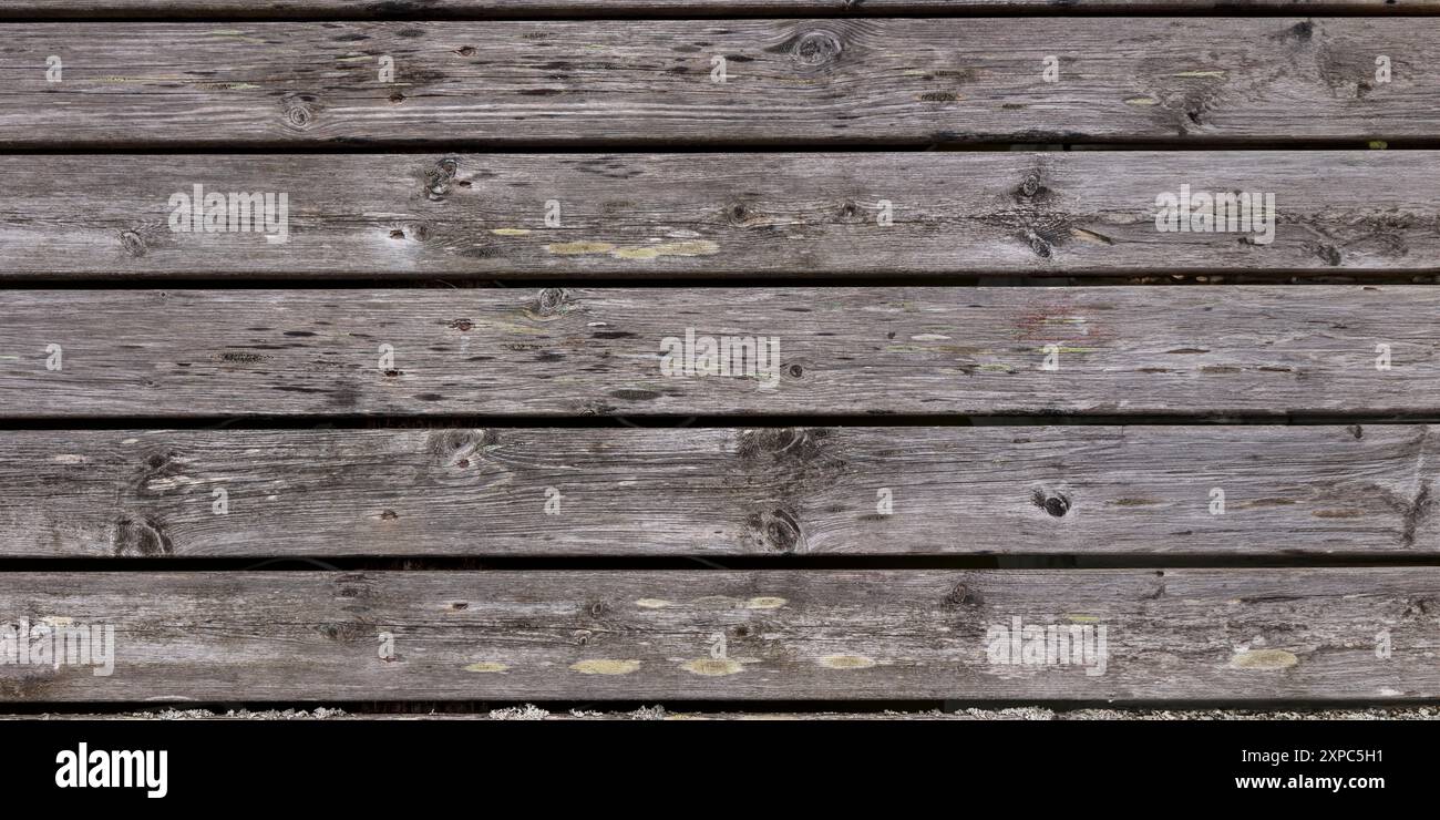 Texture of old natural gray weathered wooden boards surface, banner ...
