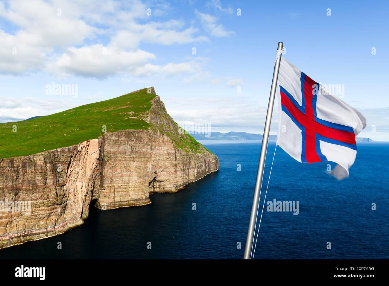 Waving flag of the faroe islands hi-res stock photography and images ...