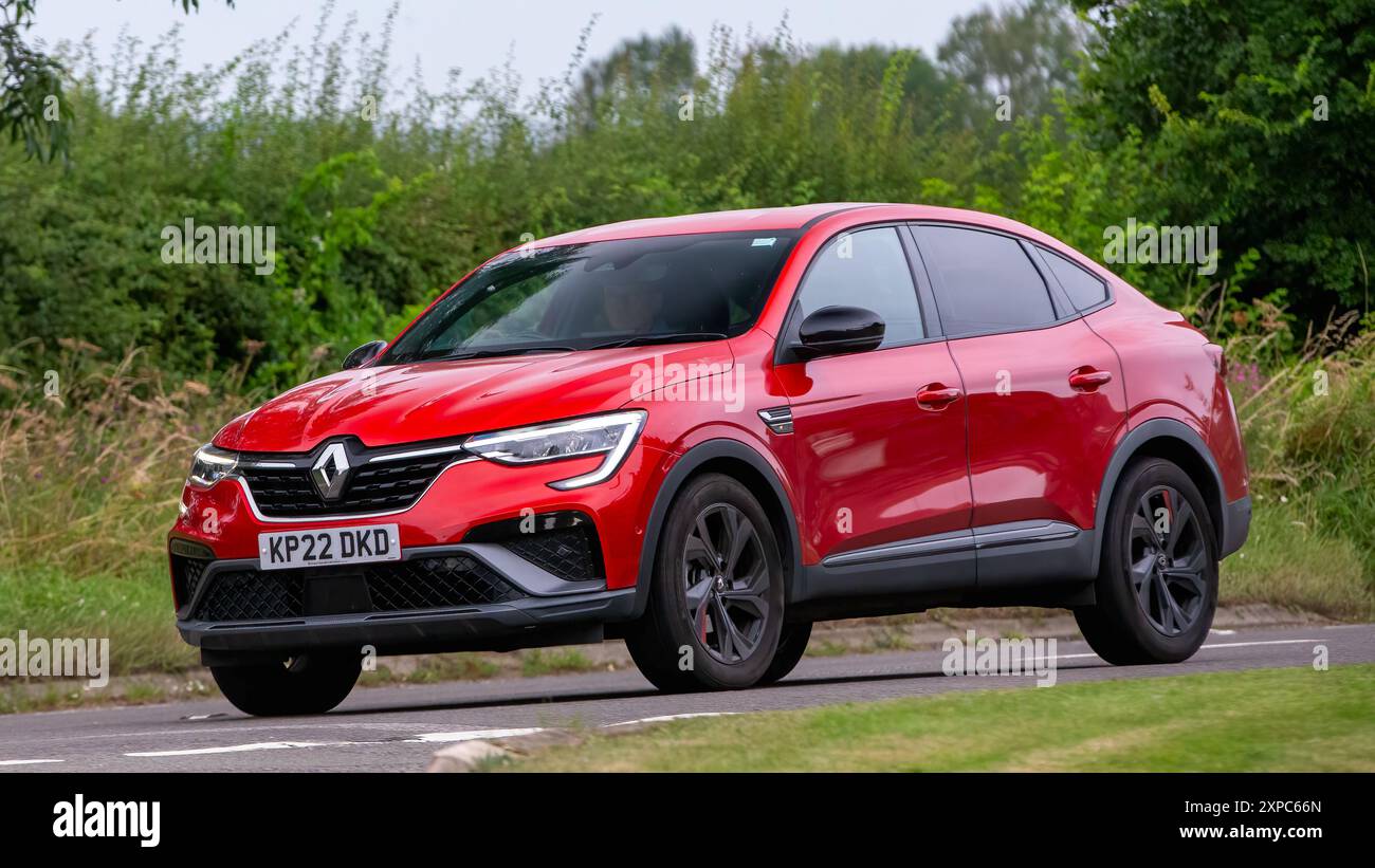 Whittlebury,Norhants,UK - Aug 4th 2024. 2022 red Renault Arkana hybrid ...