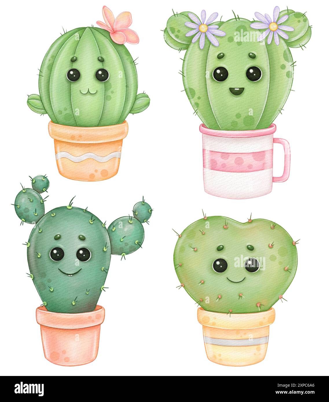 Cartoon cactus plant in Cut Out Stock Images & Pictures - Alamy