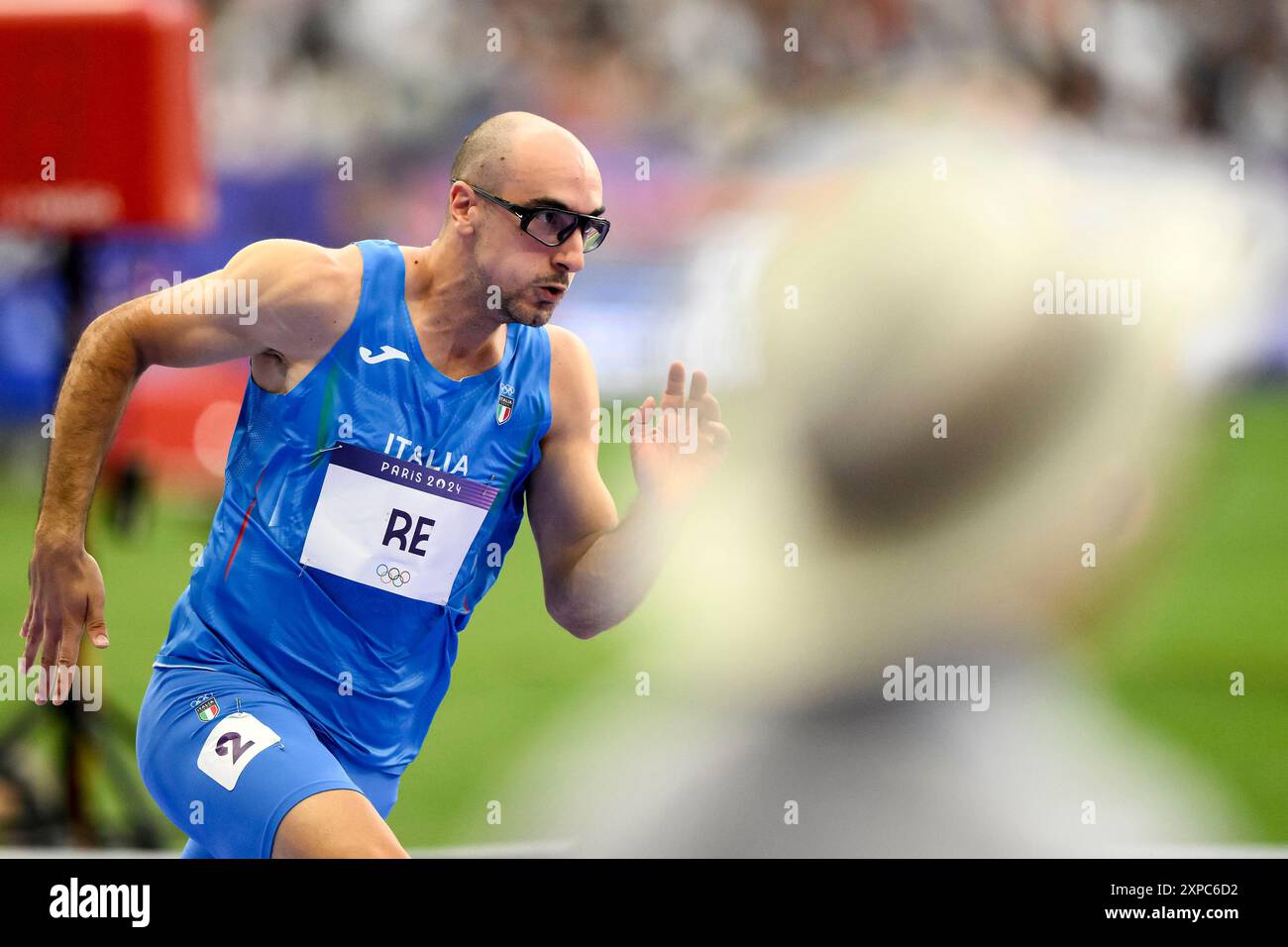 Davide Re of Italy competes in the 400m men first round during the ...