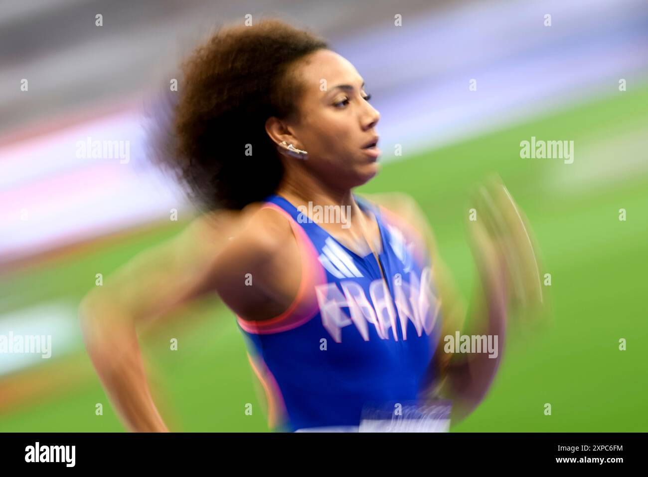 Renelle Lamote of France competes in the 800m women semi-final during ...