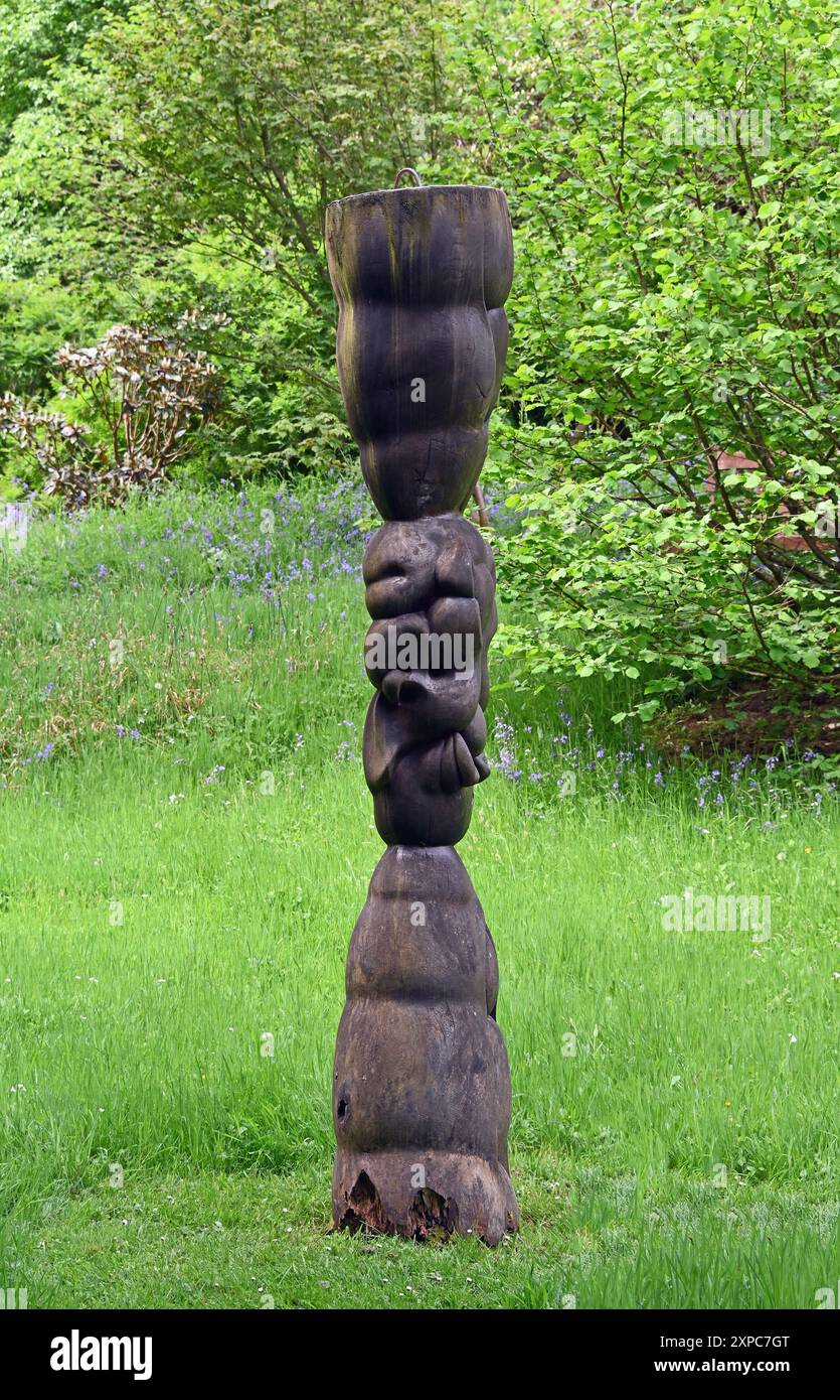 "Ripe" Wood (elm), outdoor sculpture by Ali Jeffery 2004. Dawyck ...