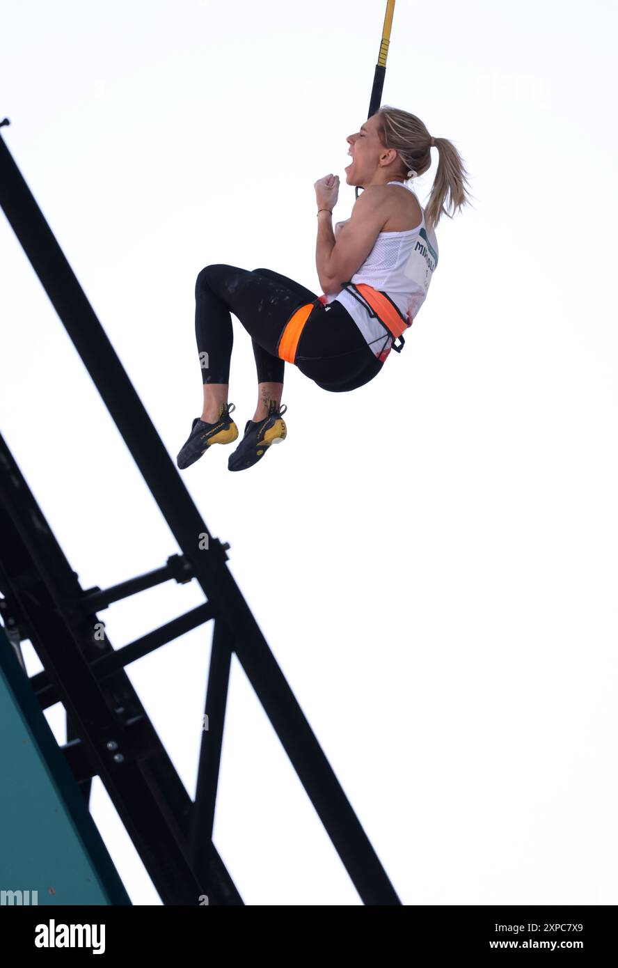 Paris, France. 5th Aug, 2024. Paris Olympics: Women's Speed Climbing ...