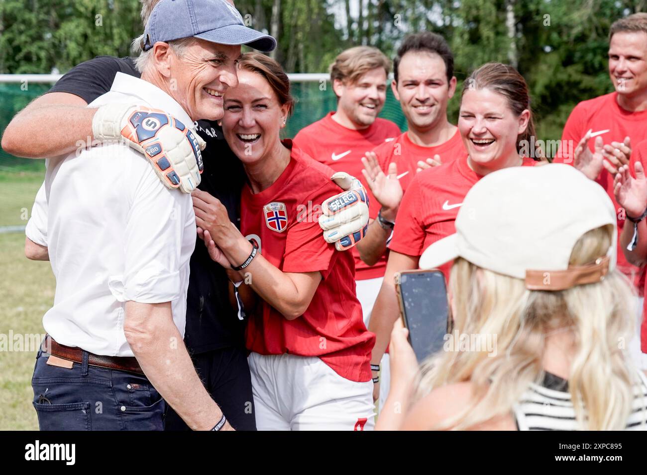 Utoya 20240803. Norwegian Prime Minister Jonas Gahr Store during the ...