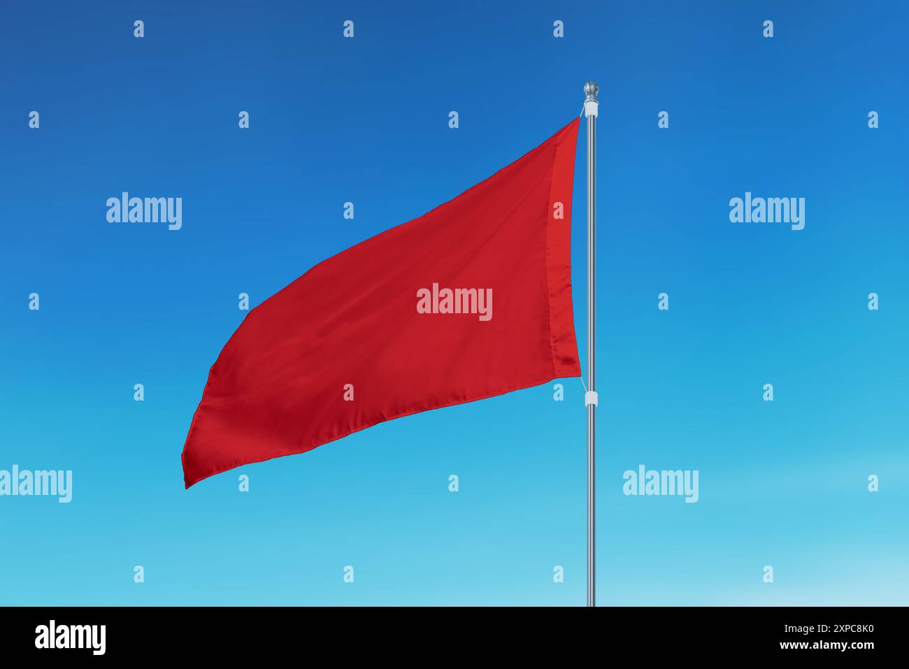 Red flag, symbolizing a stark warning that danger lurks beneath the ...