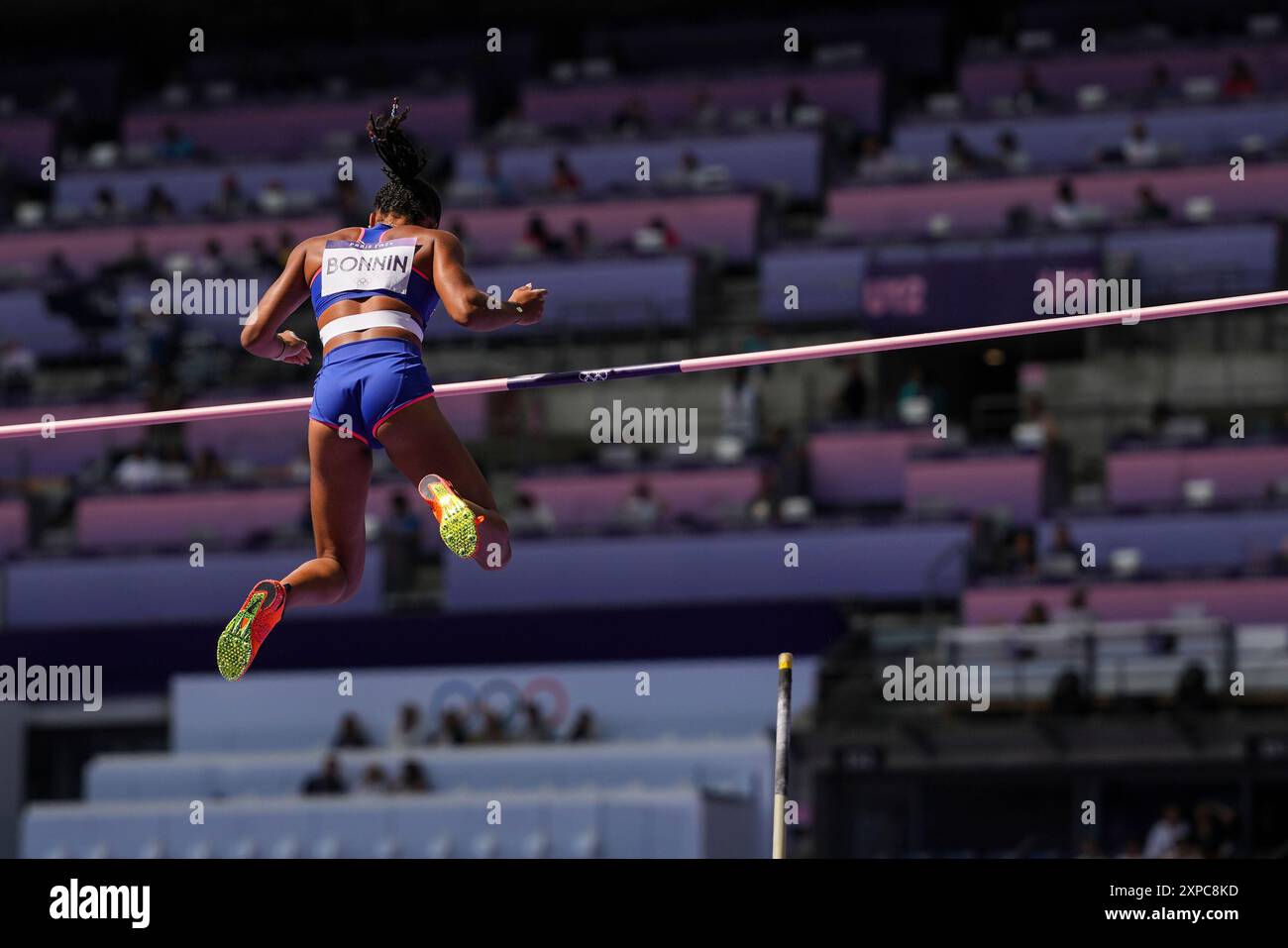 Marie-Julie Bonnin of France competes during Women's Pole Vault ...