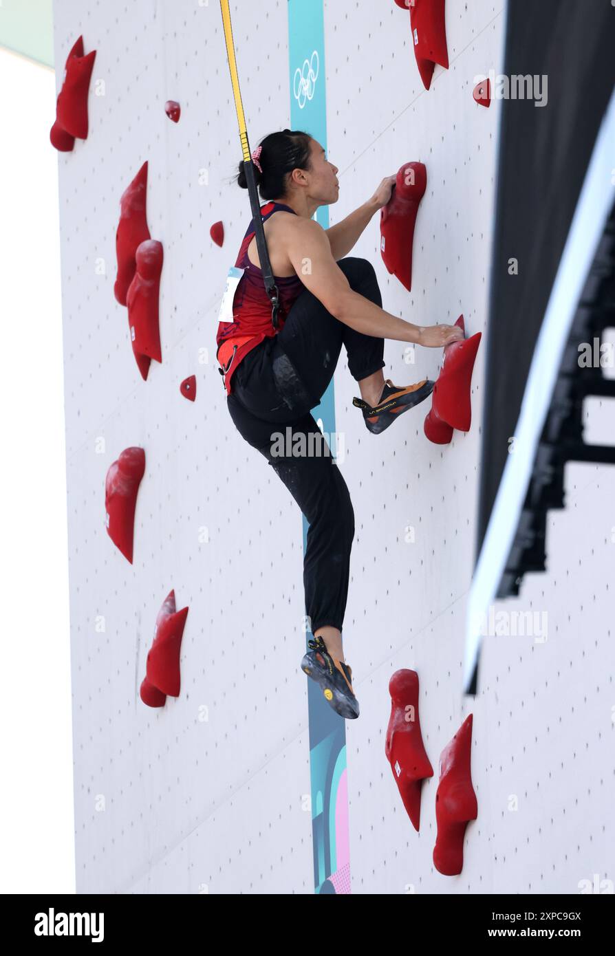5th August 2024, Paris, France - Paris Olympics: Women’s Speed Climbing ...