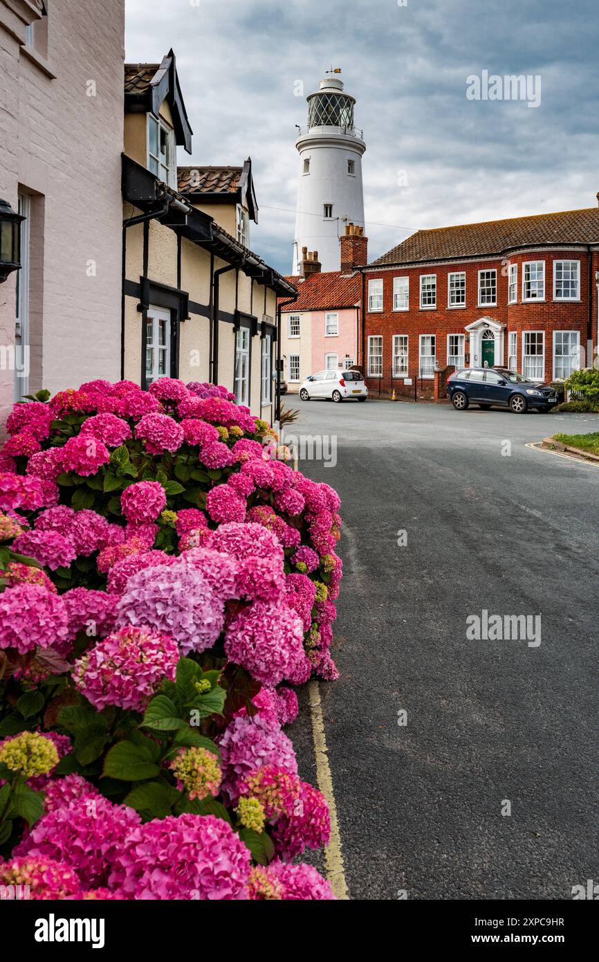 Southwold Lighthouse, Suffolk. Traditional English lighthouse. Cannon ...