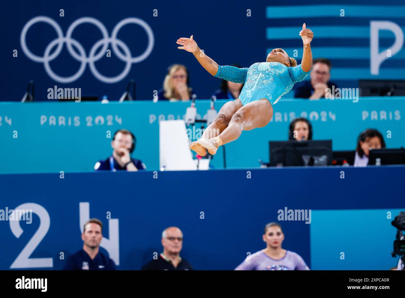 Rebeca Andrade of Brazil competes during Women's Floor Exercise Final ...