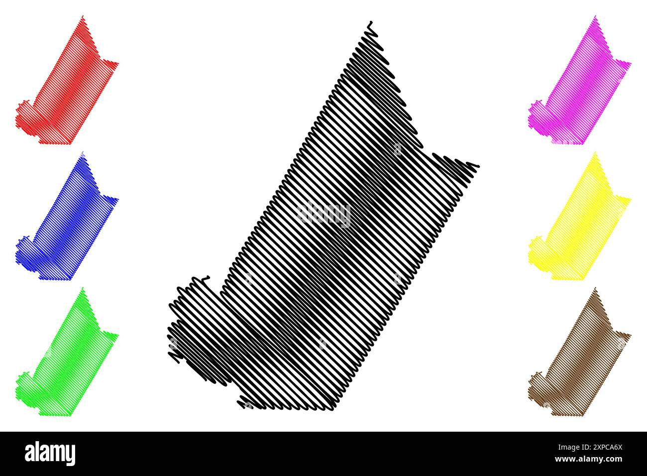 York County (Canada, New Brunswick Province, North America) map vector ...