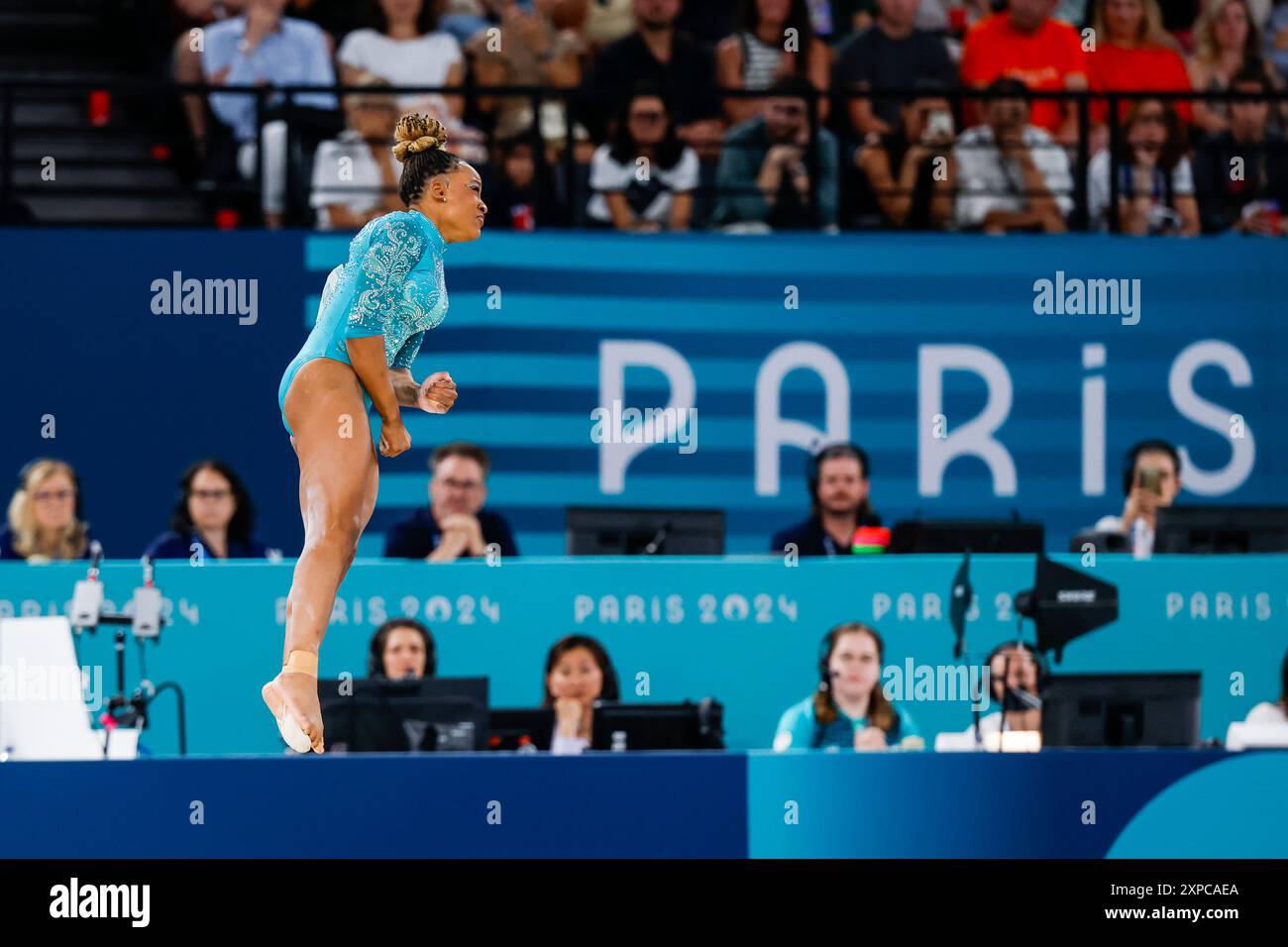 Rebeca Andrade of Brazil competes during Women's Floor Exercise Final ...