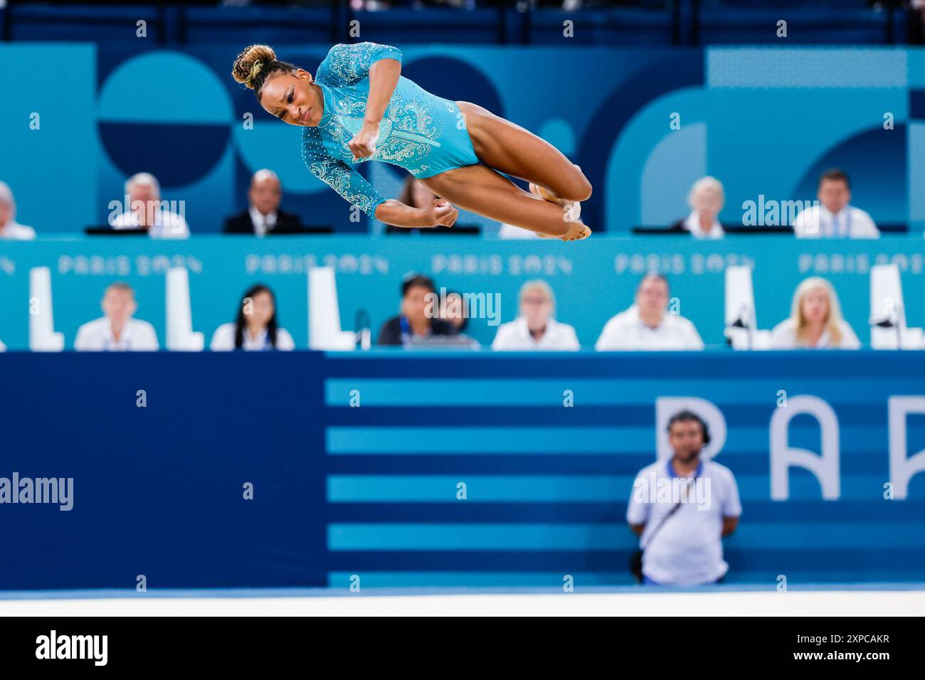 Rebeca Andrade of Brazil competes during Women's Floor Exercise Final ...