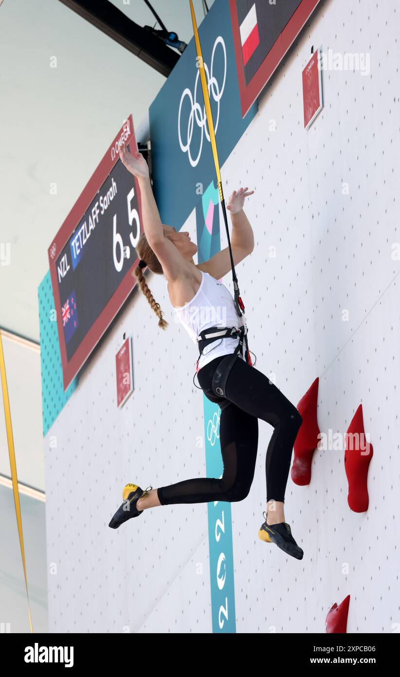 5th August 2024, Paris, France - Paris Olympics: Women’s Speed Climbing ...