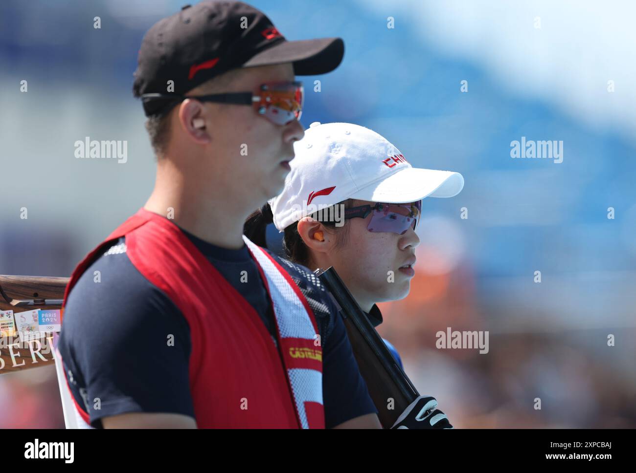 Chateauroux, France. 5th Aug, 2024. Jiang Yiting (R) and Lyu Jianlin of ...