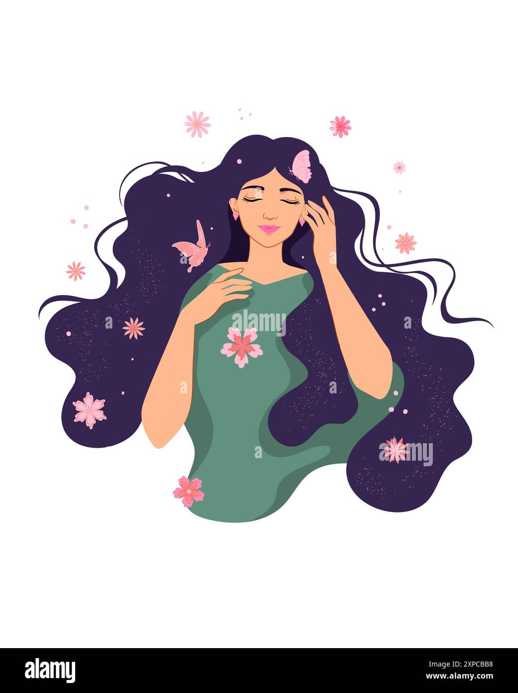 Self-love, mindfulness, mental health concept Stock Vector Image & Art ...