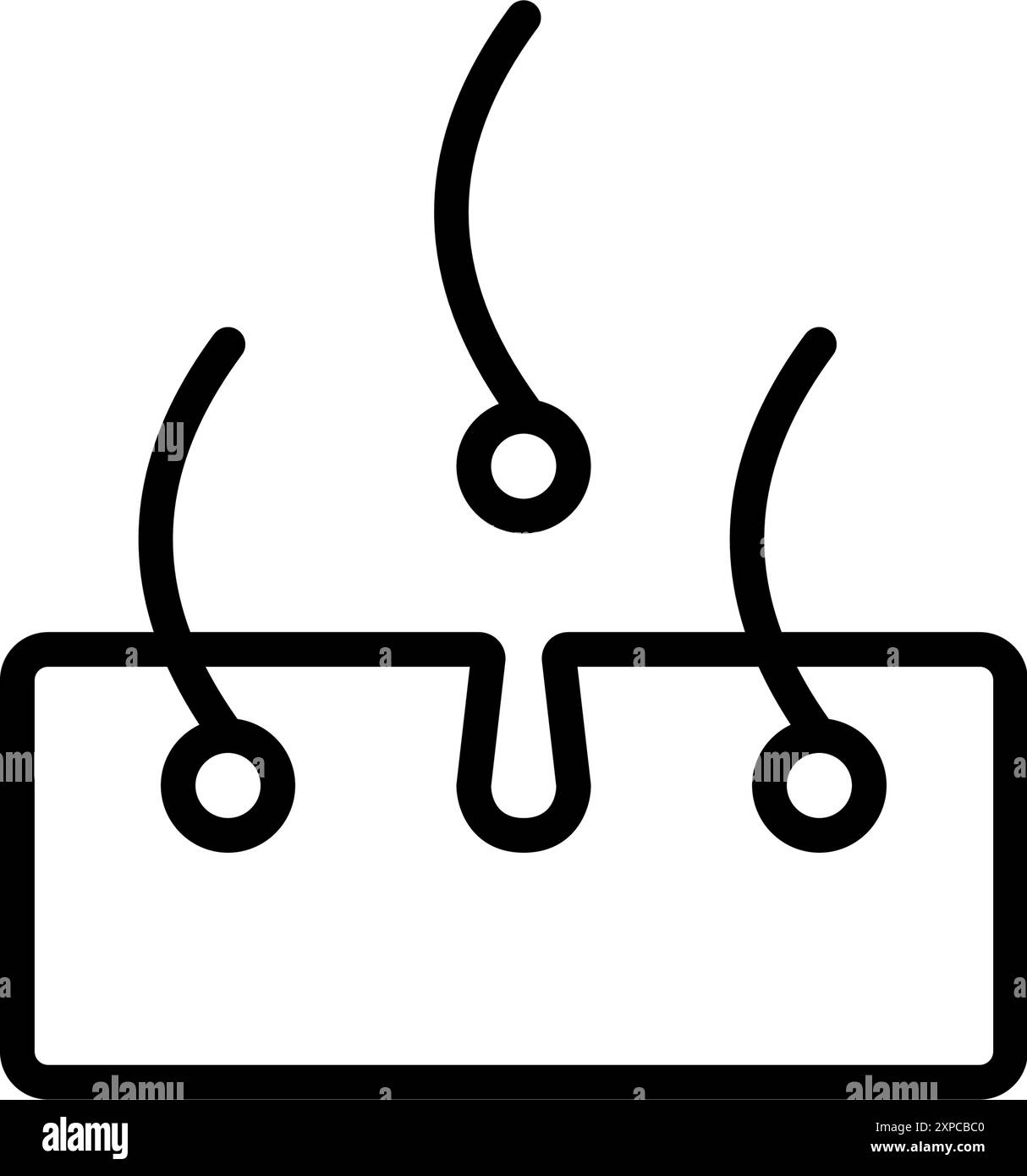 Hair care icon. Hair loss treatment, mesotherapy, moisturizing and ...