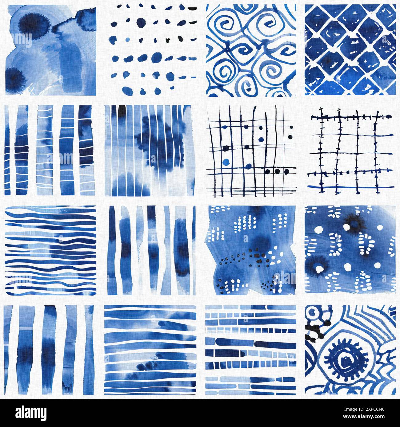 Modern blue white irregular beach patched shape mix for summer doodle ...