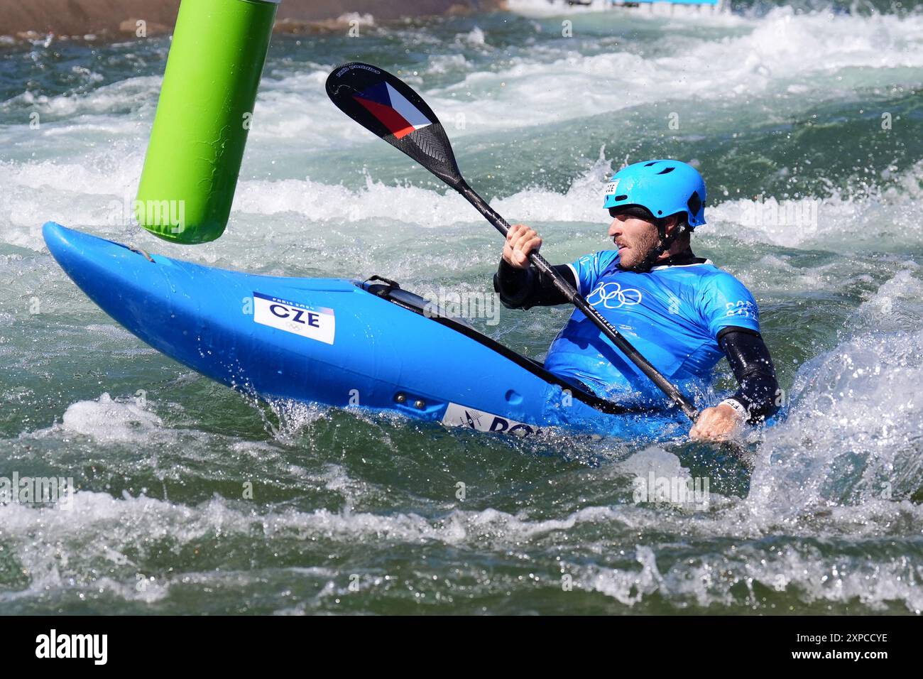 Czechia's Lukas Rohan competes in the Men's Kayak Cross Semifinal 2 at ...
