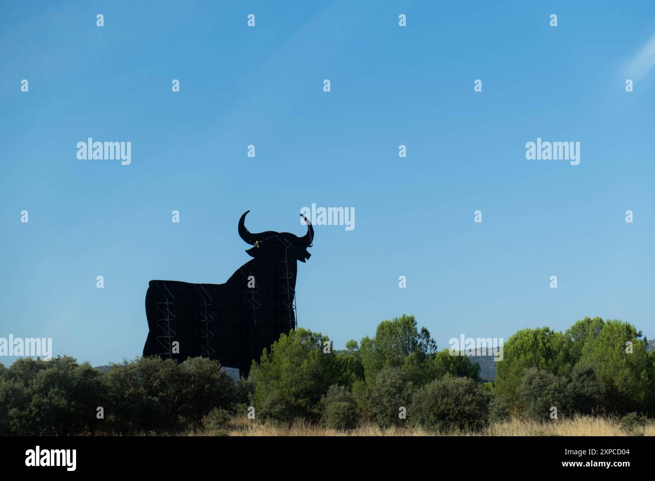 Typical bull-shaped fence on the roads of Spain known as the Osborne ...