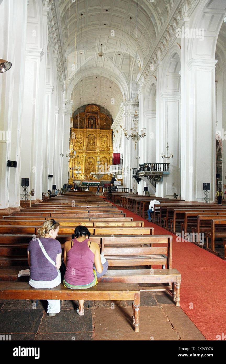 The St. Cajetan church is located in old Goa near the Se cathedral ...