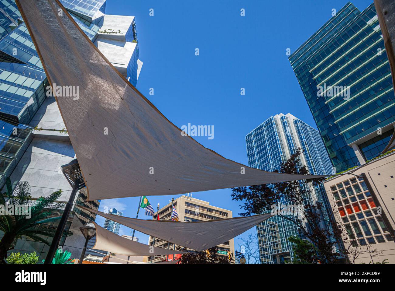Street level view of the intersection of West Georgia and Homer streets ...