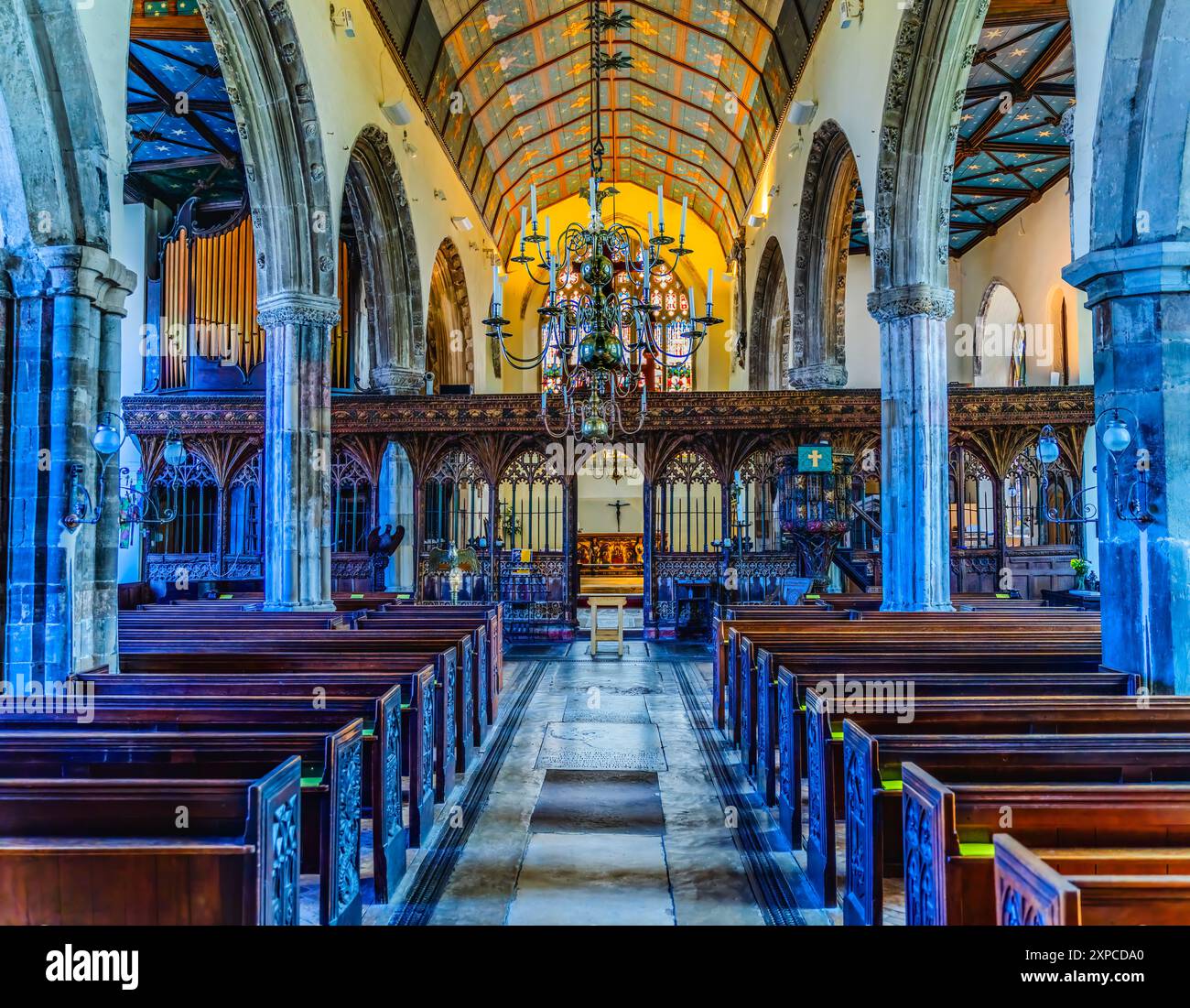 Colorful Basilica Altar St Saviour's Church Dartmouth Devon England ...