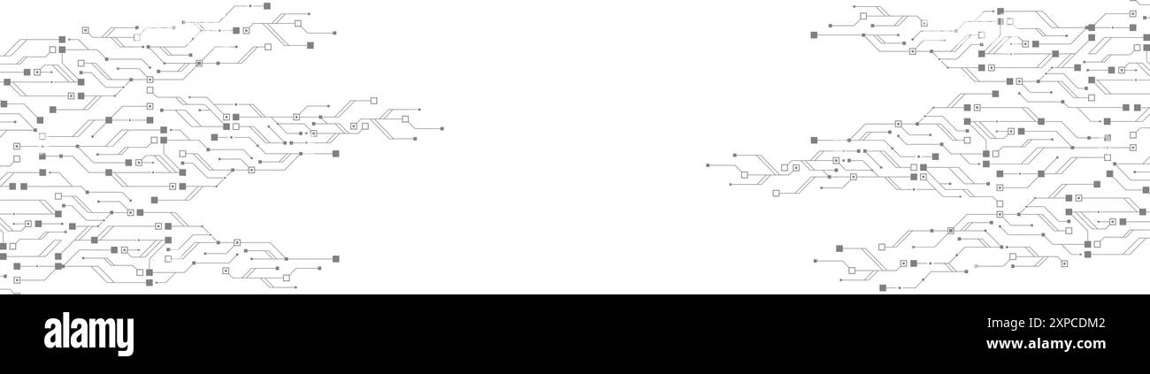 Artificial Intelligence or machine learning vector design. Quantum computer technology concept ...