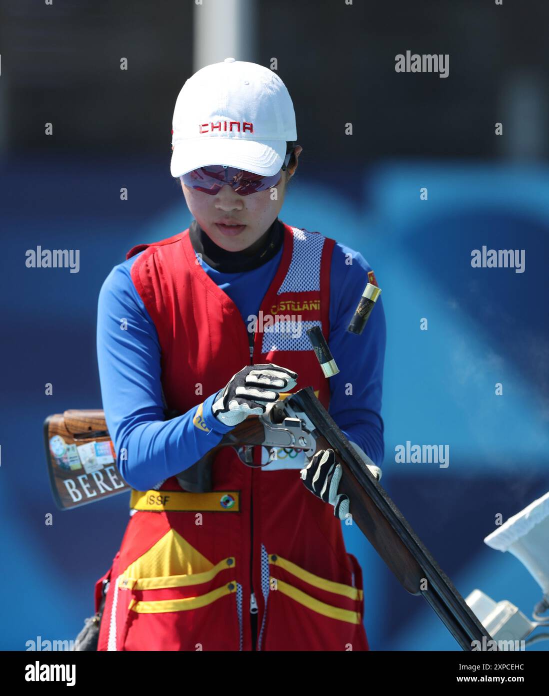 Chateauroux, France. 5th Aug, 2024. Jiang Yiting of team China reacts ...