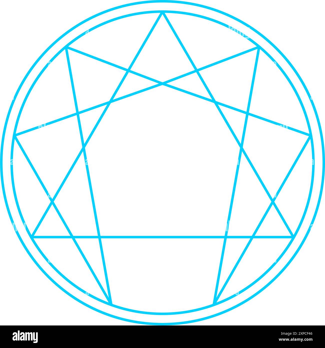 Enneagram sign Enneagram sign. Personality. Vector Design Template ...