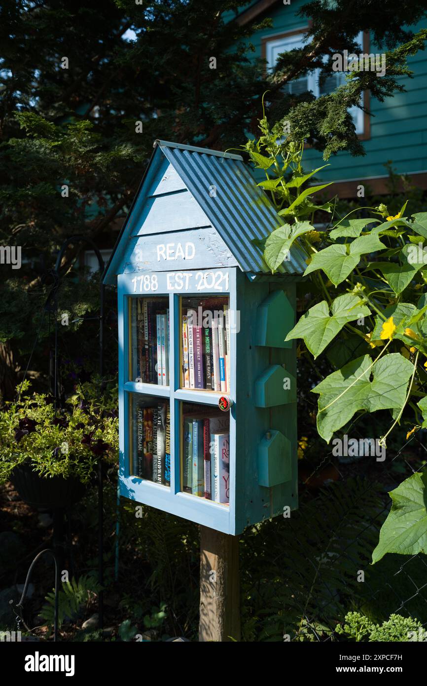Free little library book share box in Birmingham Michigan USA Stock ...