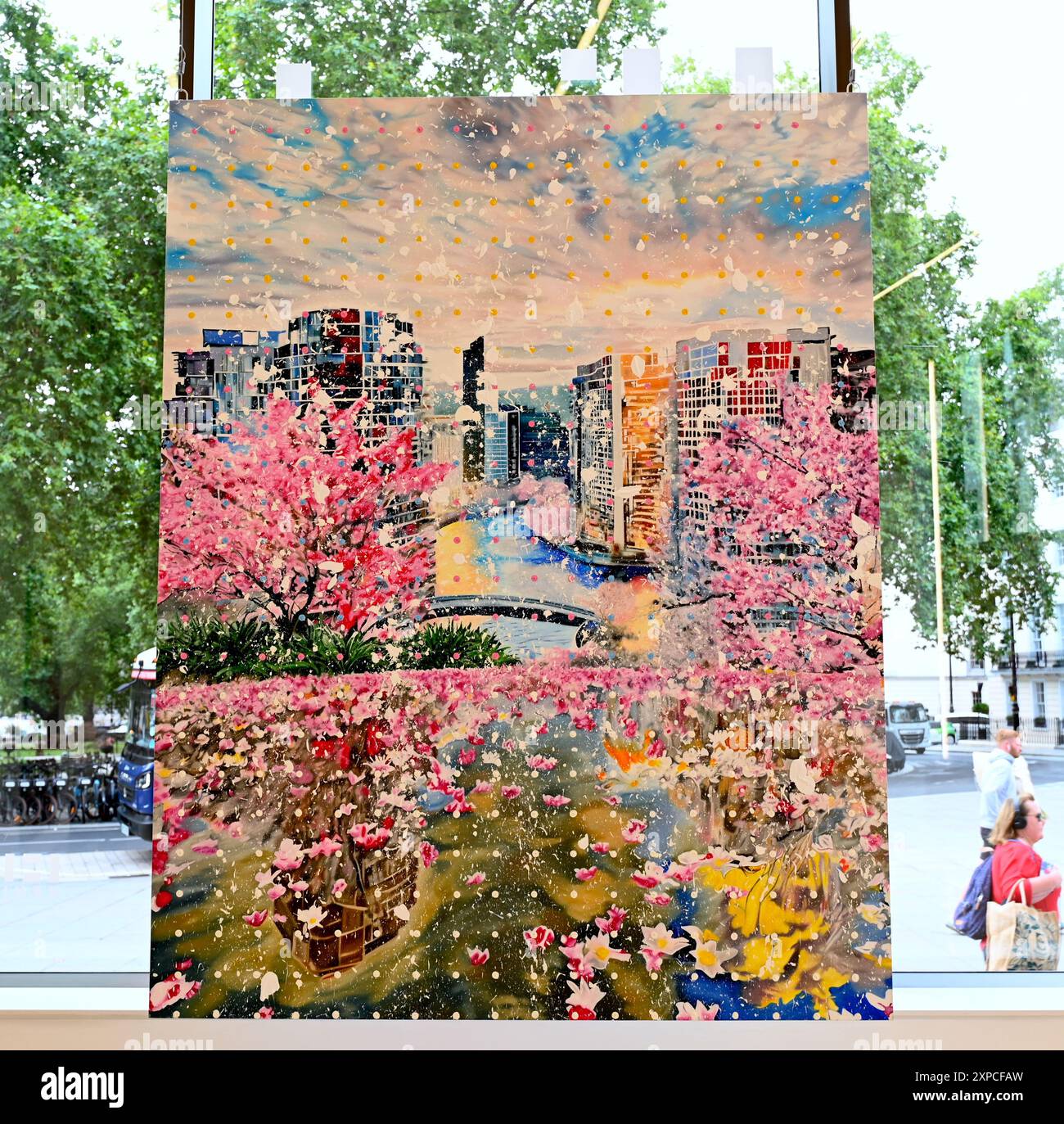 Damien Hirst's latest series , The Civilisation Paintings ,is on show ...