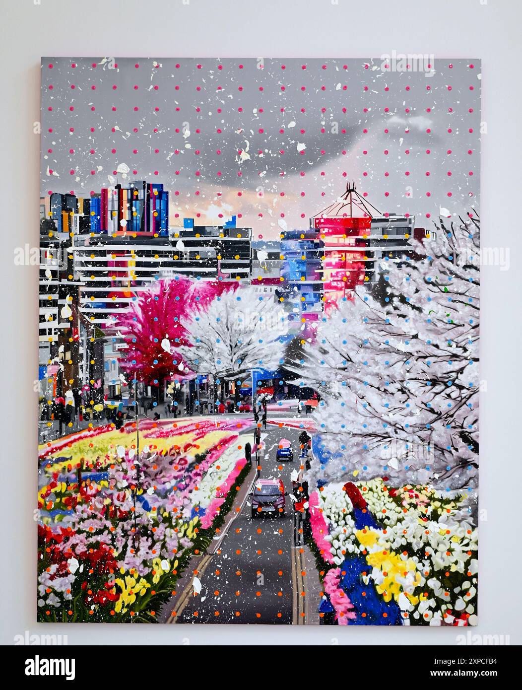 Damien Hirst's latest series , The Civilisation Paintings ,is on show ...