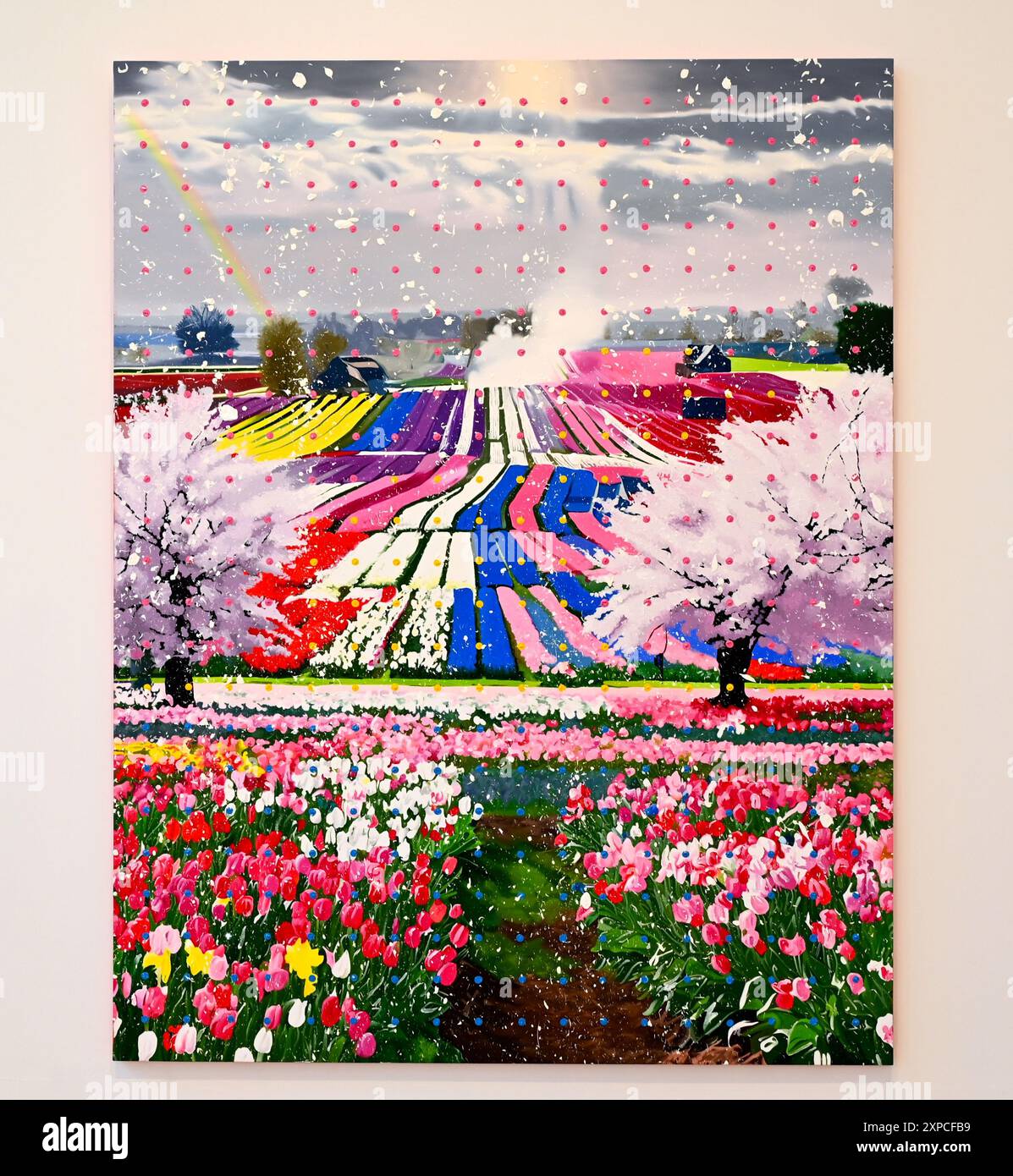 Damien Hirst's latest series , The Civilisation Paintings ,is on show ...