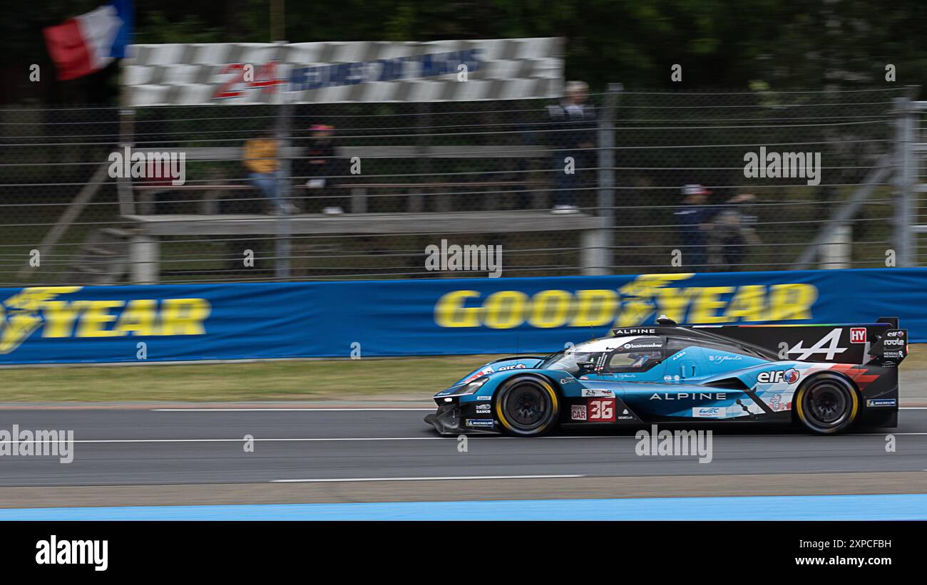 Alpine A424 Racing at the Lemans 24hr Race in France Stock Photo - Alamy