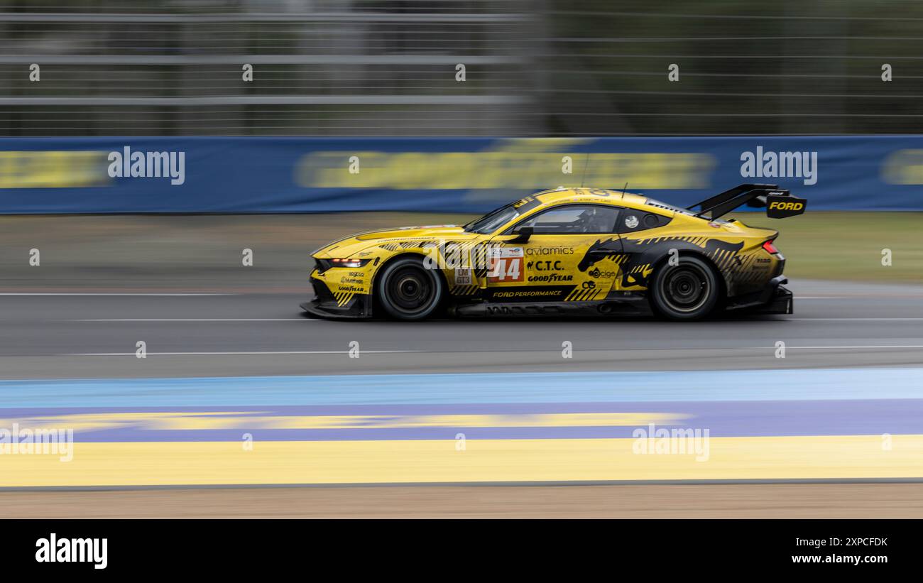 Proton Competition Ford Mustang LMGT3 racing at the Lemans 24hr race in ...