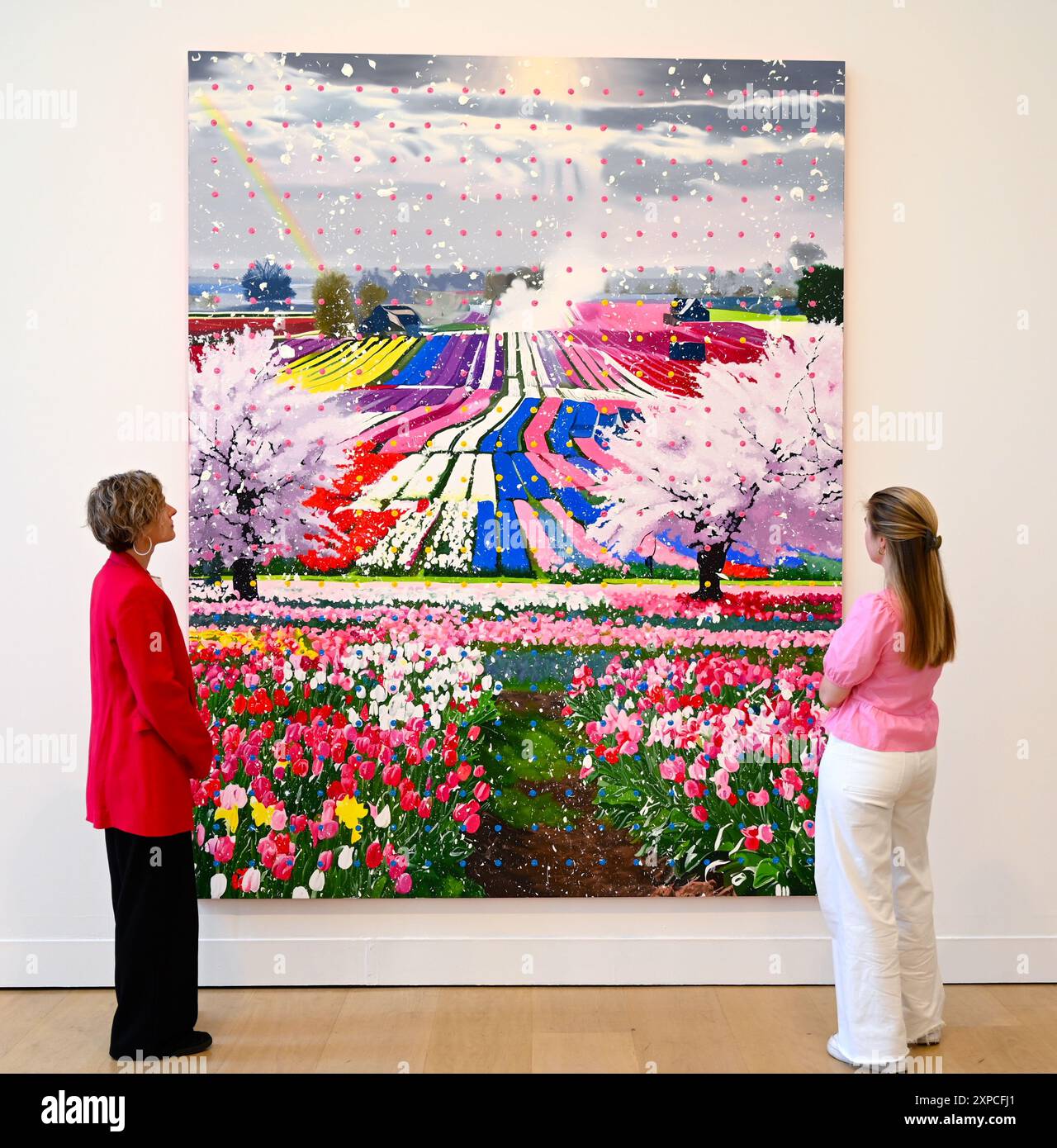 Damien Hirst's latest series , The Civilisation Paintings ,is on show ...