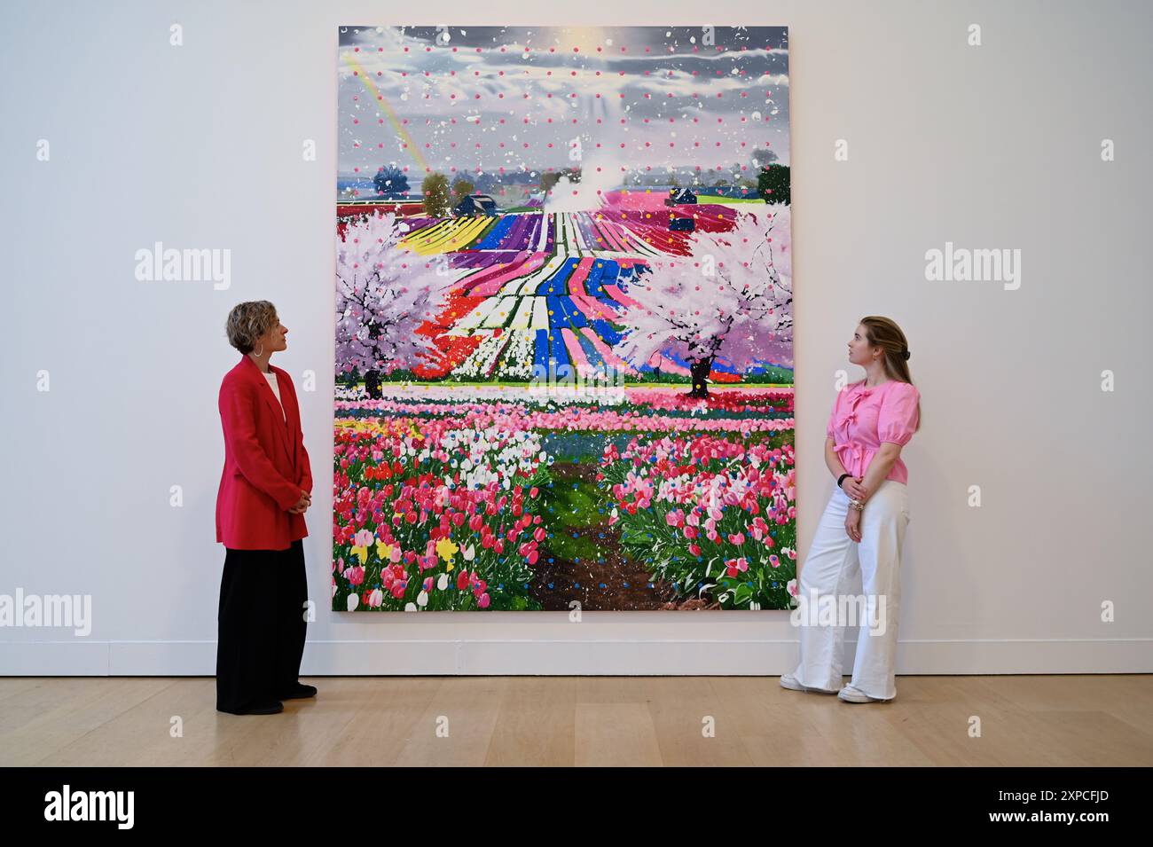 Damien Hirst's latest series , The Civilisation Paintings ,is on show ...