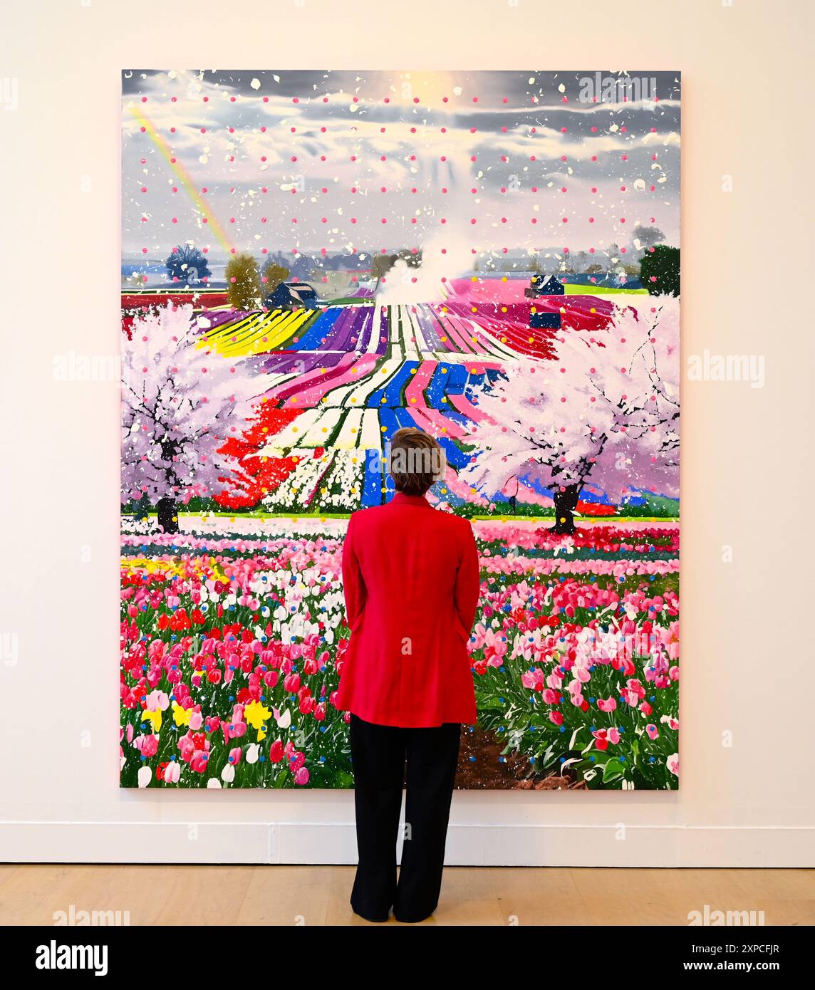 Damien Hirst's latest series , The Civilisation Paintings ,is on show ...