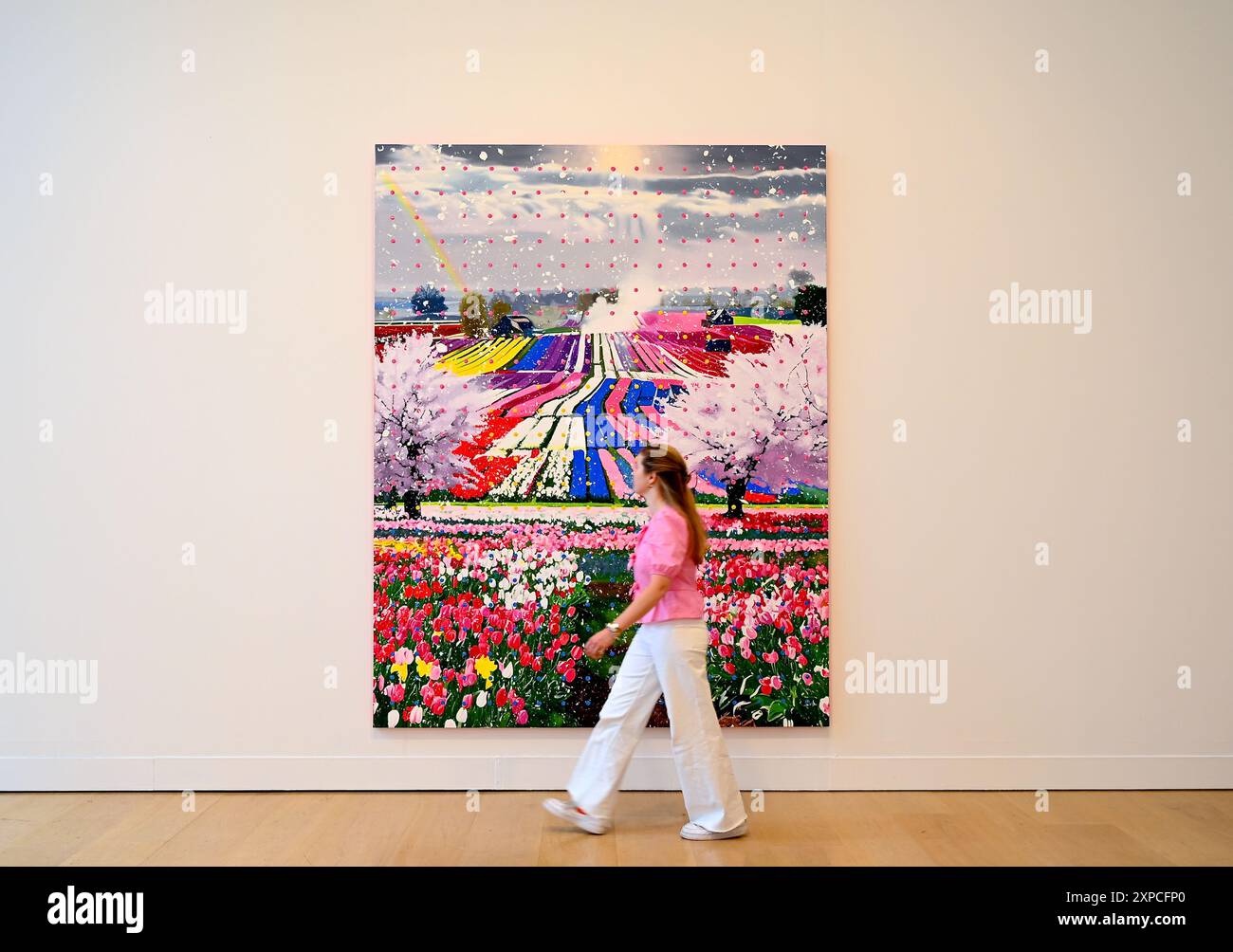 Damien Hirst's latest series , The Civilisation Paintings ,is on show ...